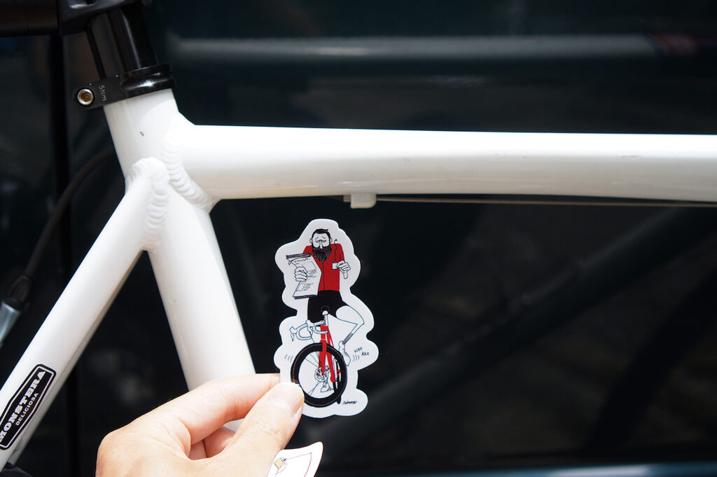 UNCLE RINNE sticker — Life on a bike – monstera deliciosa online shop