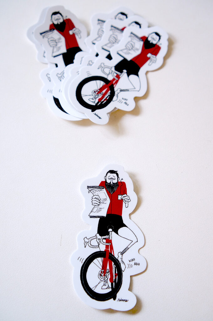 UNCLE RINNE sticker — Life on a bike – monstera deliciosa online shop